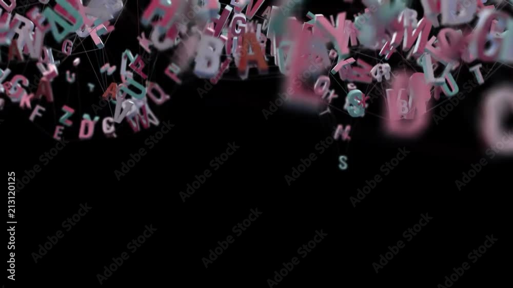 4K Alphabet Letters. 3D Animation. Seamless Looping vídeo de Stock ...