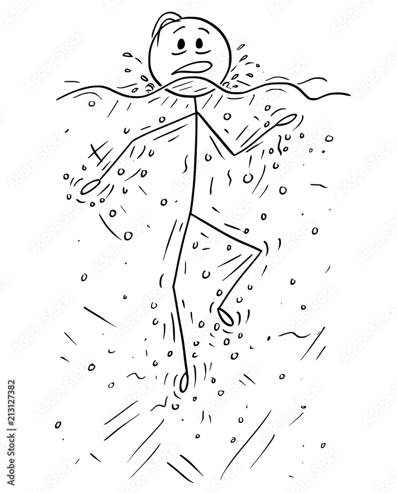 Drowning Man Drawing