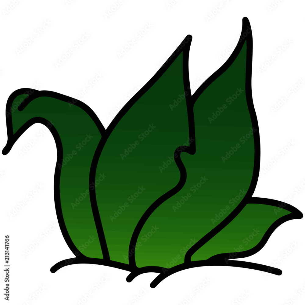 Seaweed cartoon illustration isolated on white background for children ...