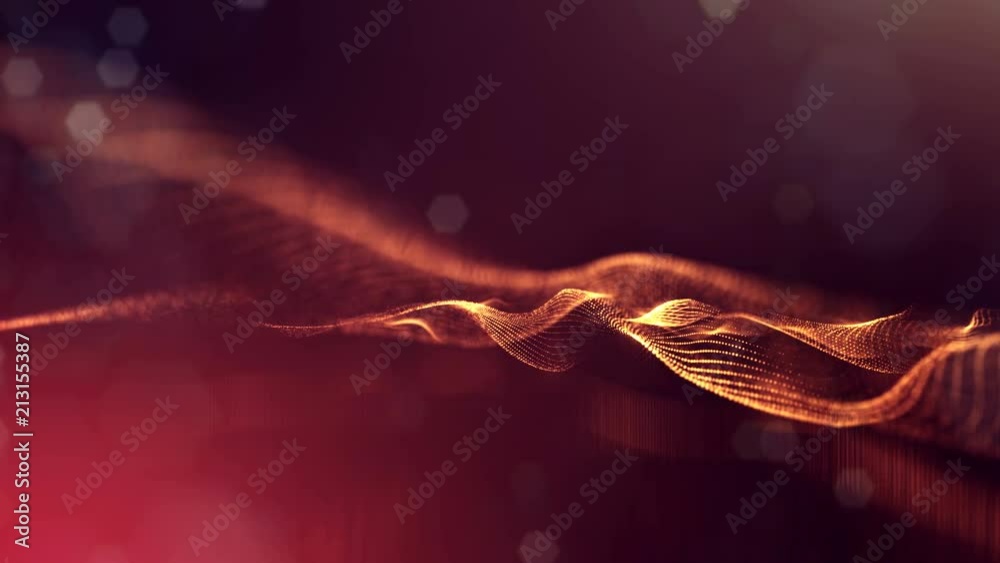 4k seamless animation with particles and depth of field, bokeh and ...