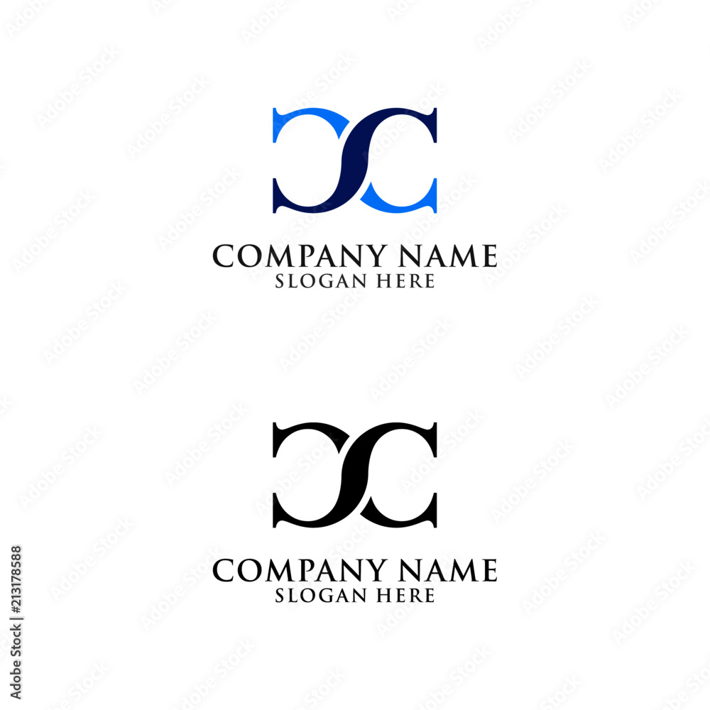 Letter CC business logo design Stock Vector | Adobe Stock