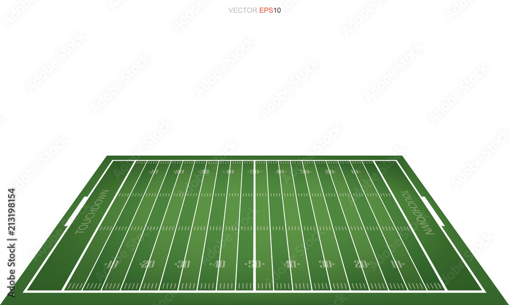 American football field with line pattern area for background ...