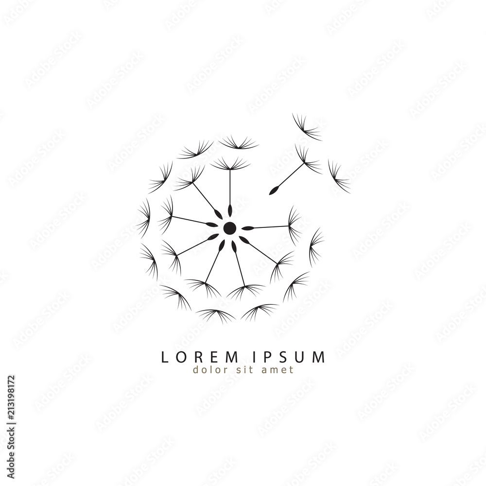 dandelion icon. dandelion logo vector illustration eps 10. Stock Vector ...