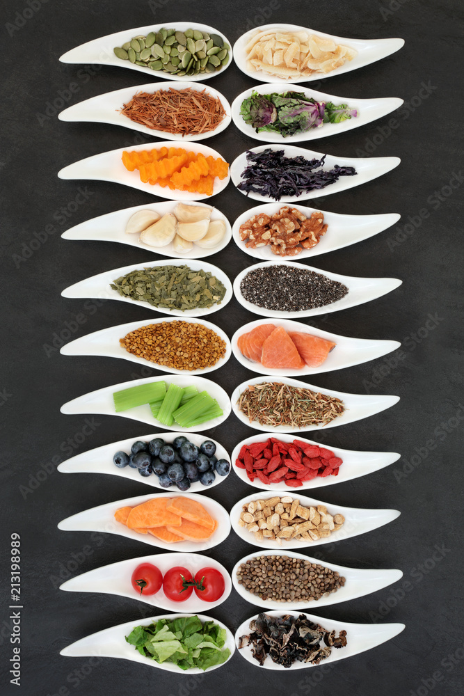 Healthy diet food concept to improve brain power and cognitive ...