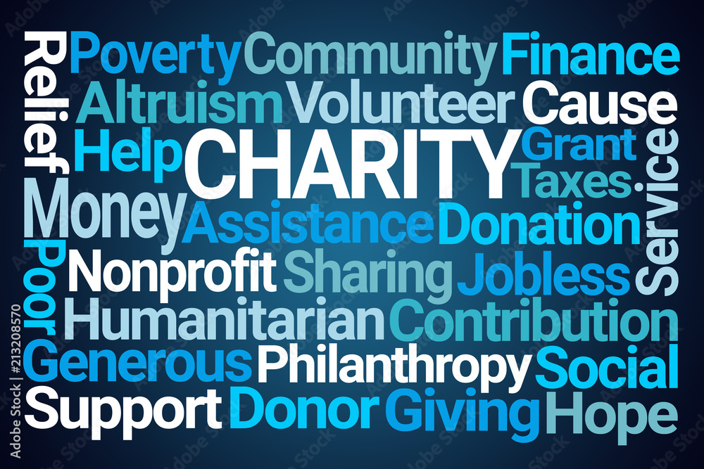Charity Word Cloud Stock Illustration | Adobe Stock