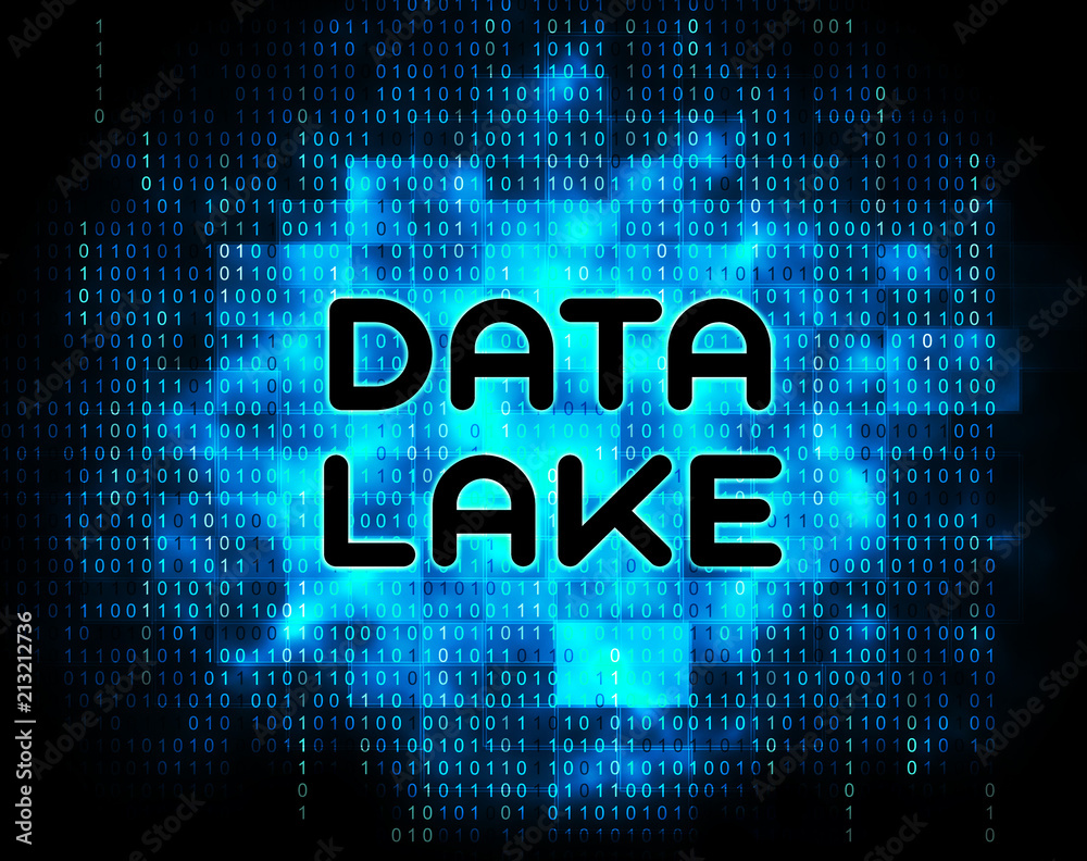 Data Lake Digital Datacenter Cloud 2d Illustration Stock Illustration ...
