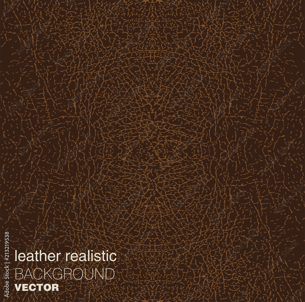 Vector realistic brown leather texture Stock Vector | Adobe Stock