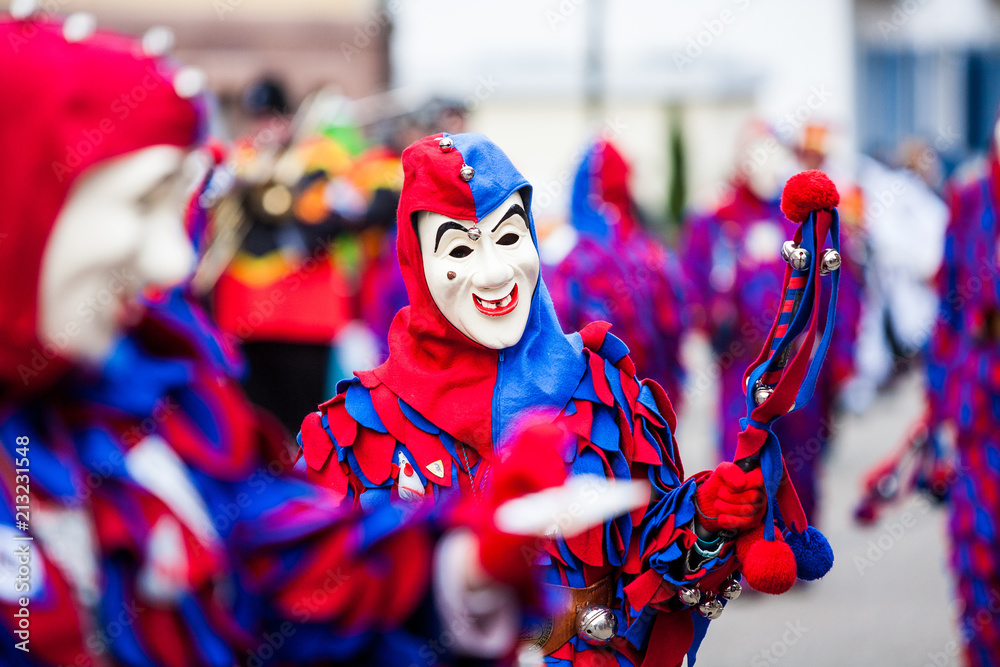 Narrenumzug - Carnival in southern Germany Fasnacht, Mask parade at the ...
