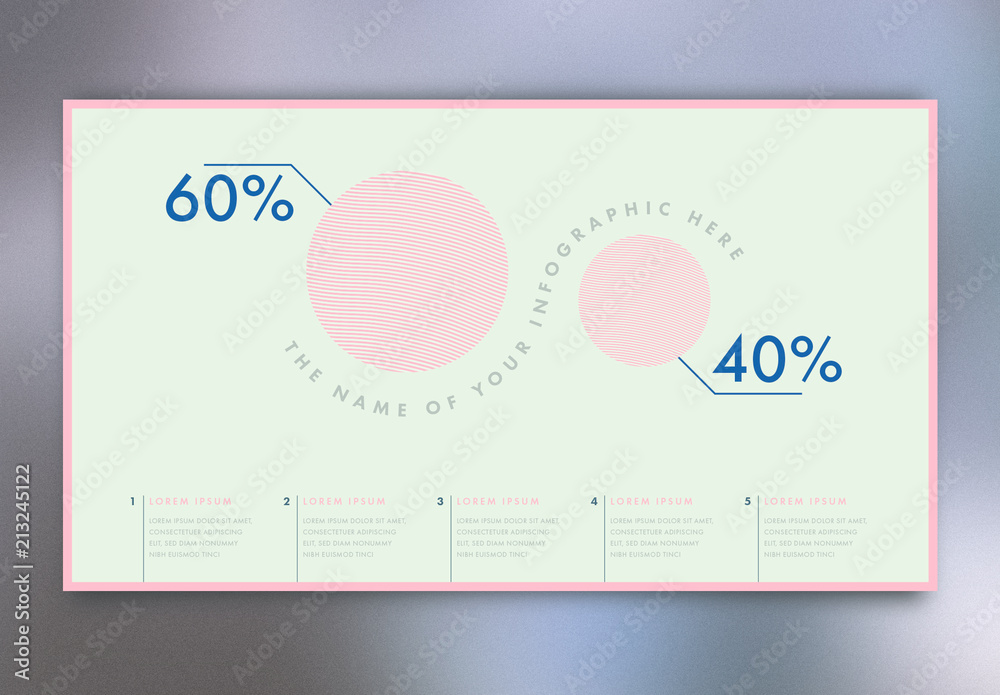 Pink and Mint Green Infographic Poster Layout Stock Template | Adobe Stock