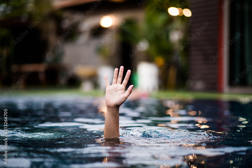Hand and water love hand that comes out of the water that is also shown ...