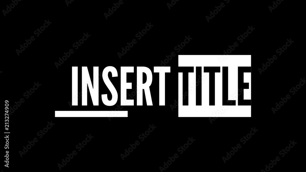 Sliding Title Text Stock Template | Adobe Stock