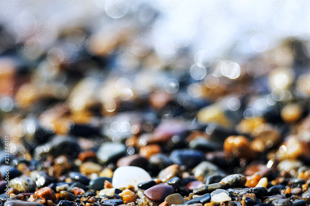 Pebble texture on the river bank Stock Photo | Adobe Stock