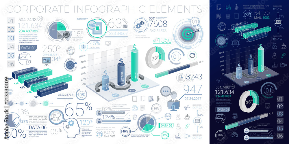 Corporate Infographic Elements Stock Vector | Adobe Stock