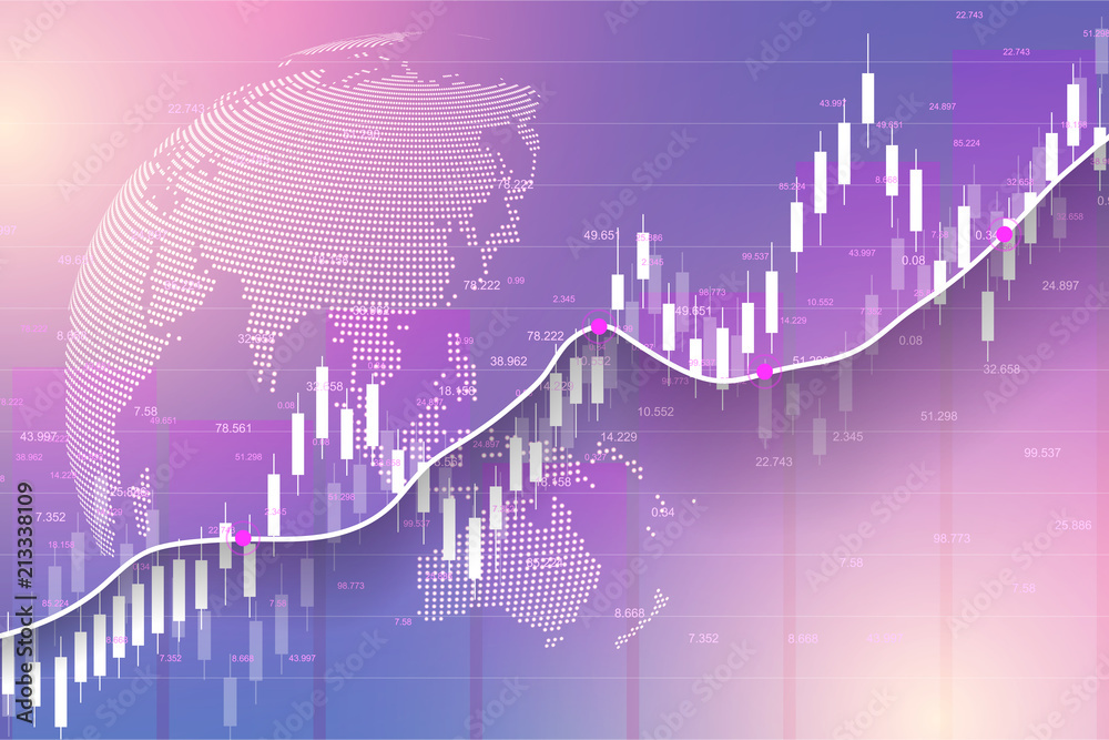 Stock market and exchange. Business Candle stick graph chart of stock ...