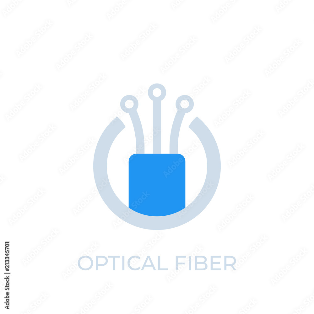 optical fiber icon, logo, vector Stock Vector | Adobe Stock