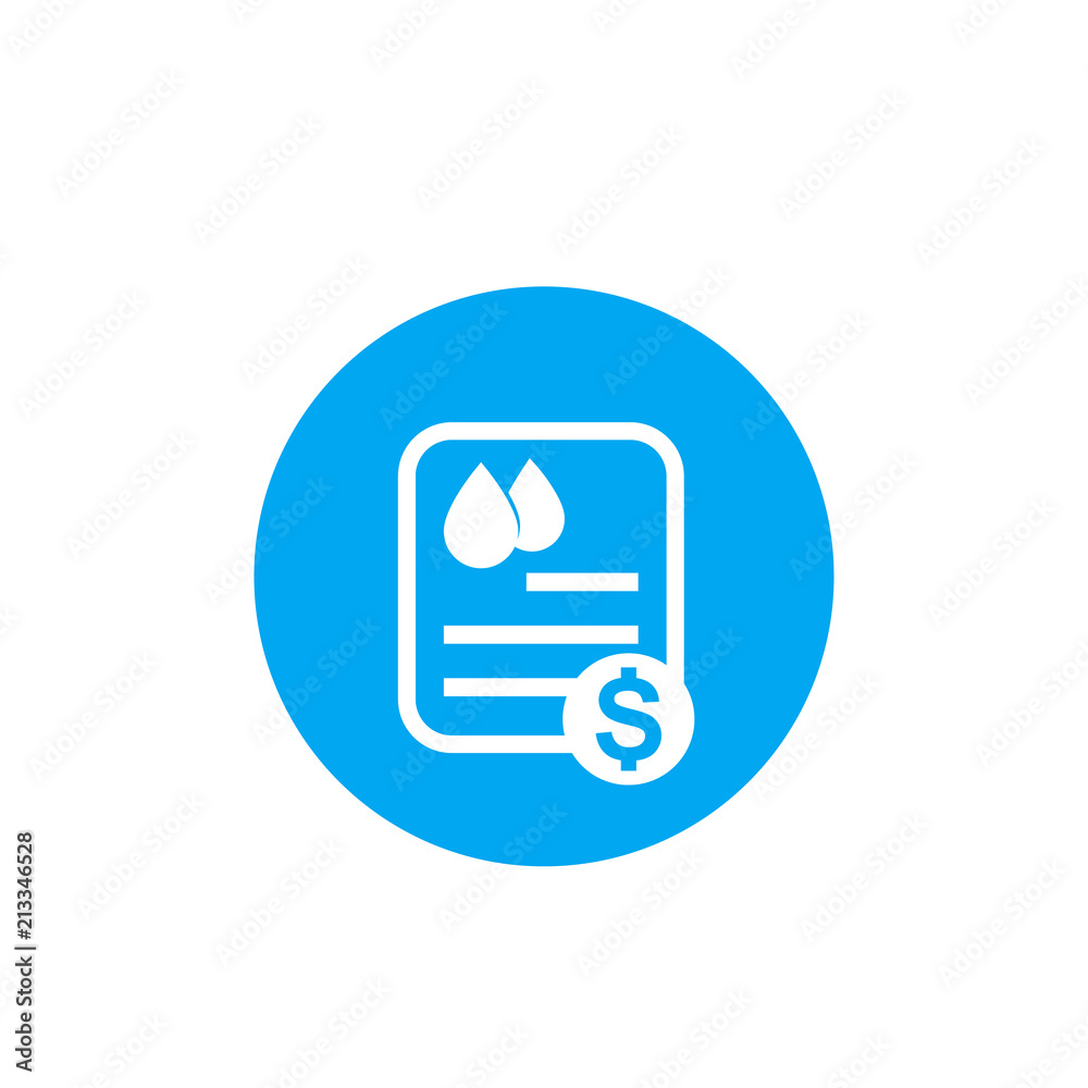 water utility bill icon, vector Stock Vector | Adobe Stock