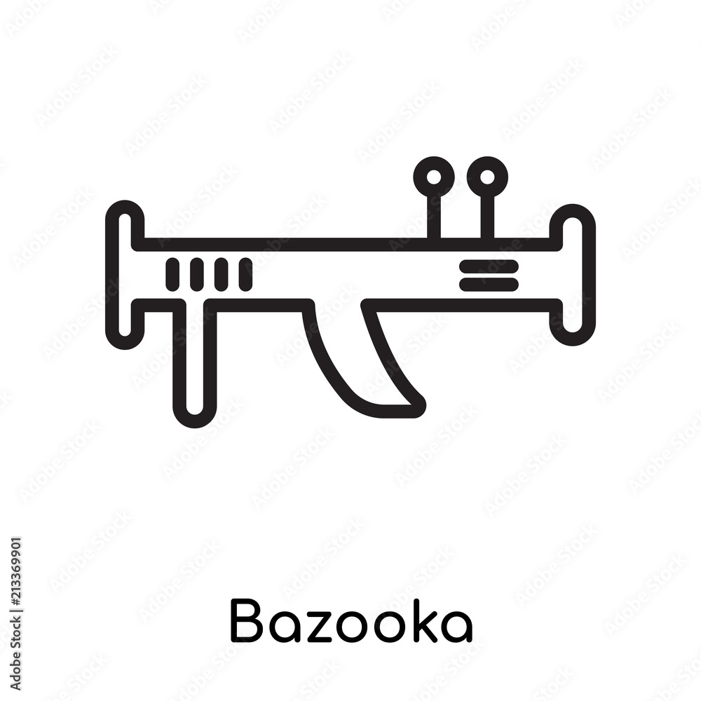 Bazooka icon vector sign and symbol isolated on white background ...