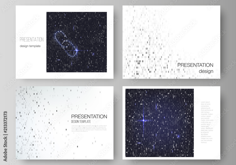 The minimalistic abstract vector layout of the presentation slides ...