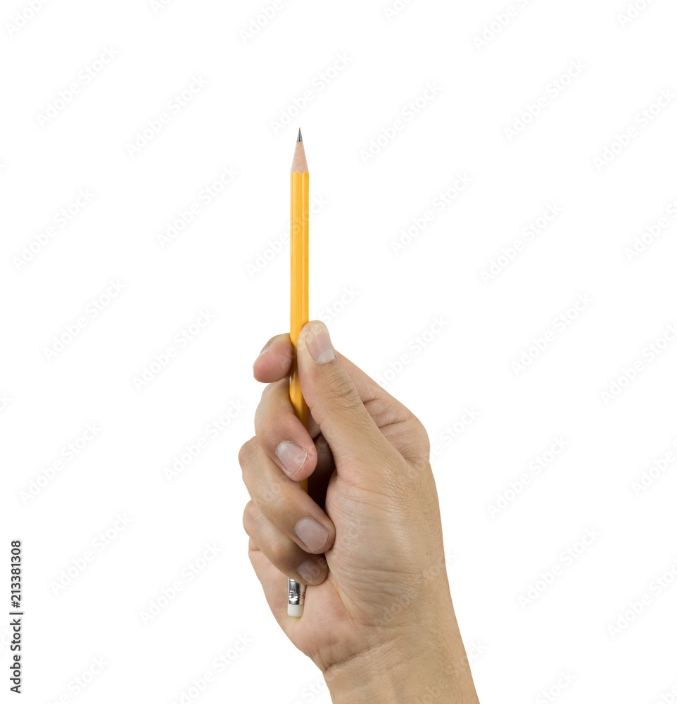 Left Hand Holding A Pencil