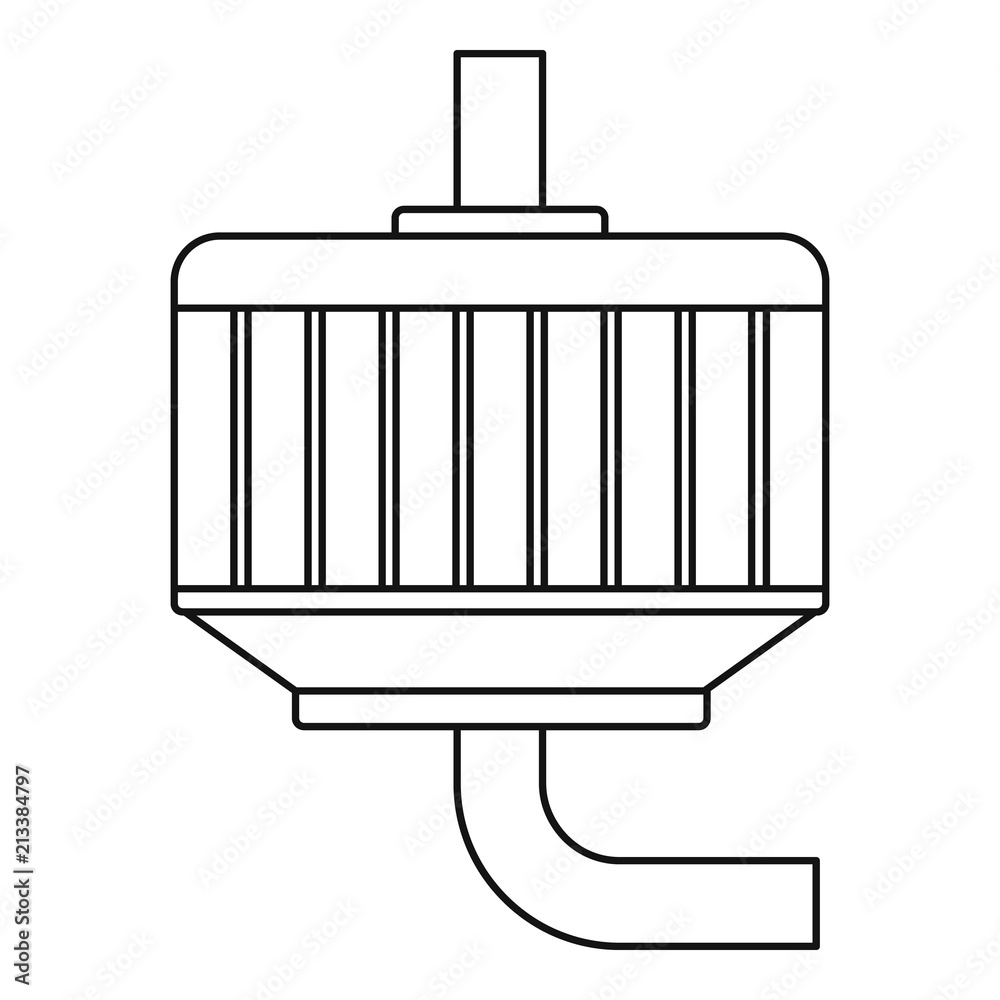 Beer production filter icon. Outline illustration of beer production ...
