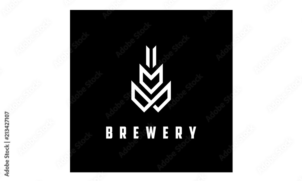Modern Malt Wheat Grain Cereal Rice Logo design for Beer Brewery logo ...
