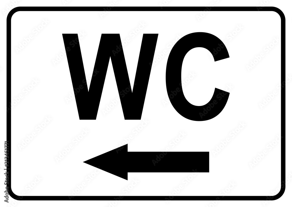 Wc Schild Mit Pfeil