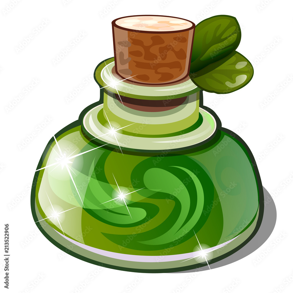 The elixir of health and longevity, is made of plant-based, isolated on ...