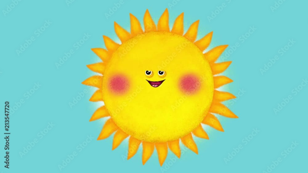 Isolated fun sun cartoon character with facial expressions. Seamless ...