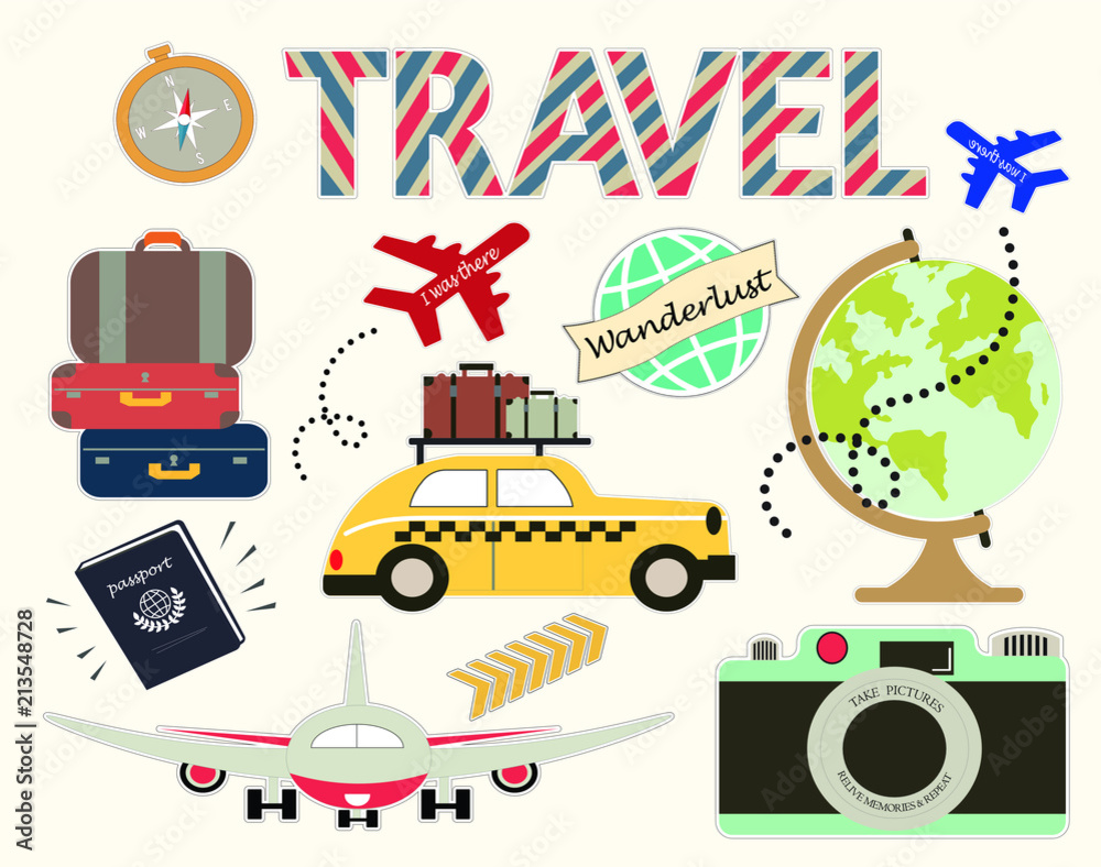 Vintage Travel Clip Art