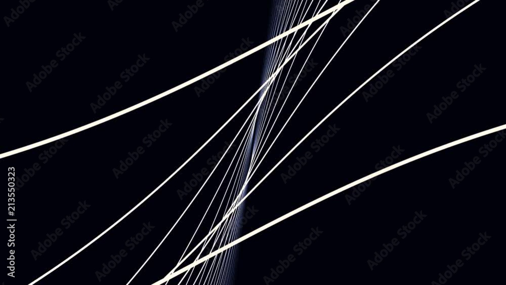 Abstract background with animation moving of lines. Lines are growing ...