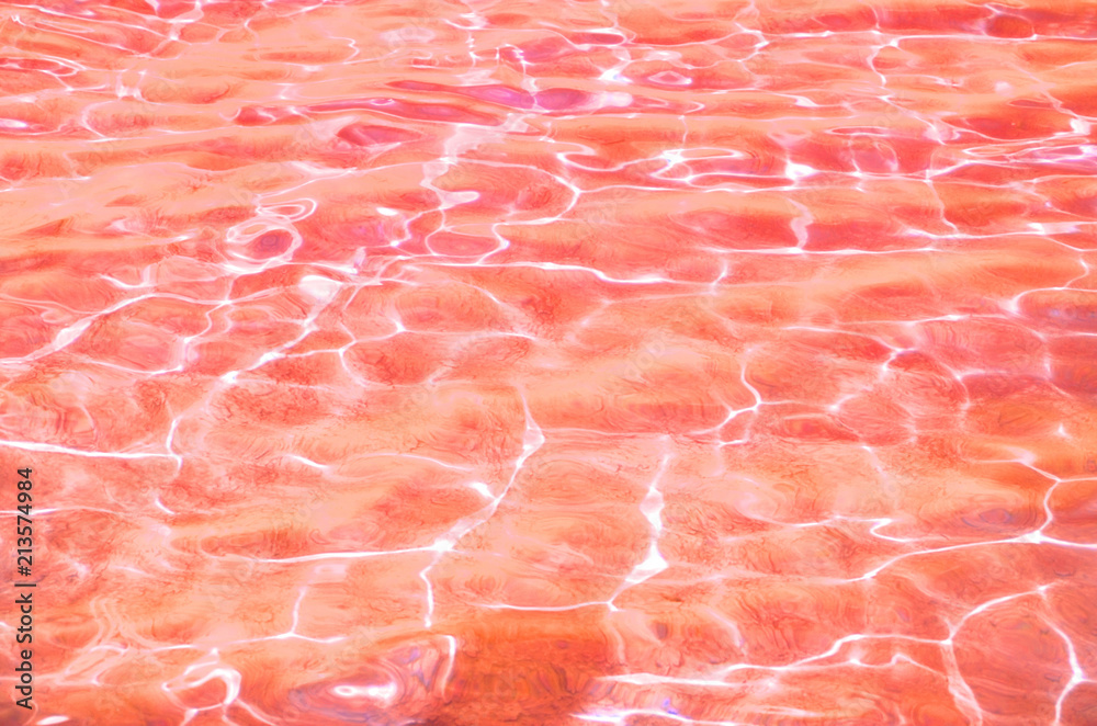 Red sea water texture shining against red background Stock Photo ...