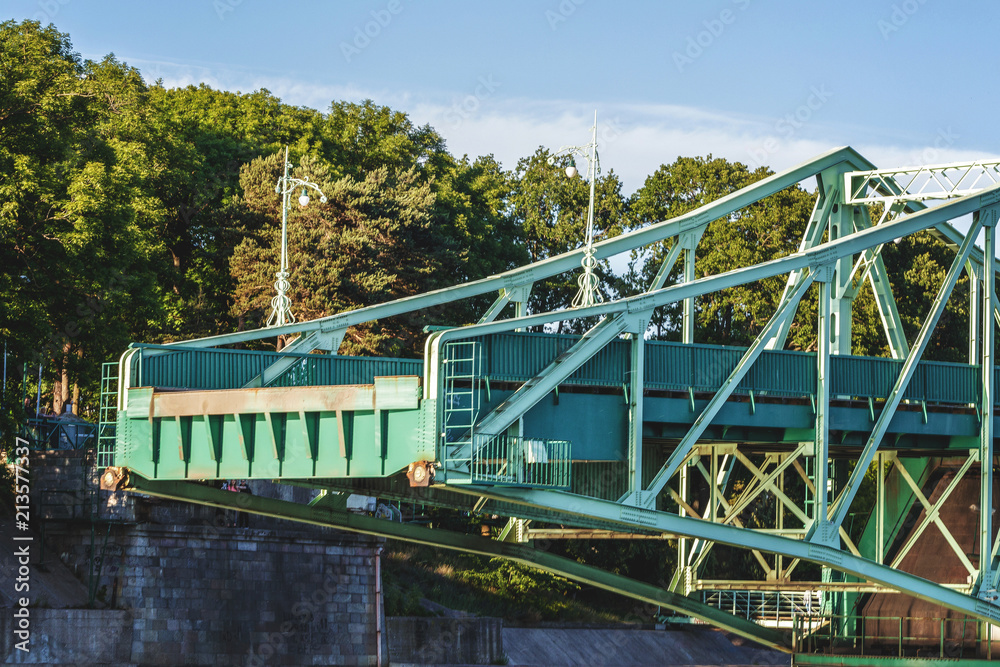 coasts are connected by an old cut-off bridge Stock Photo | Adobe Stock