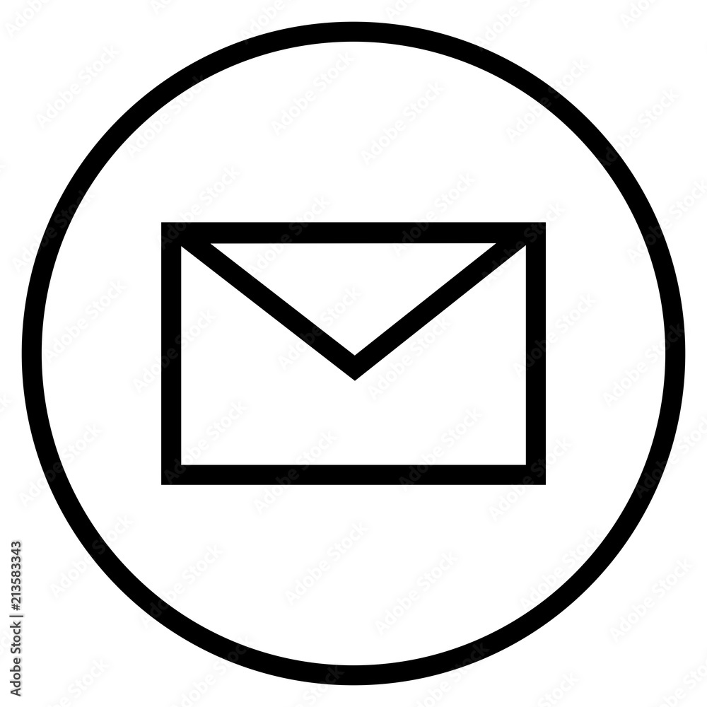 Brief Icon im Kreis Stock-Illustration | Adobe Stock