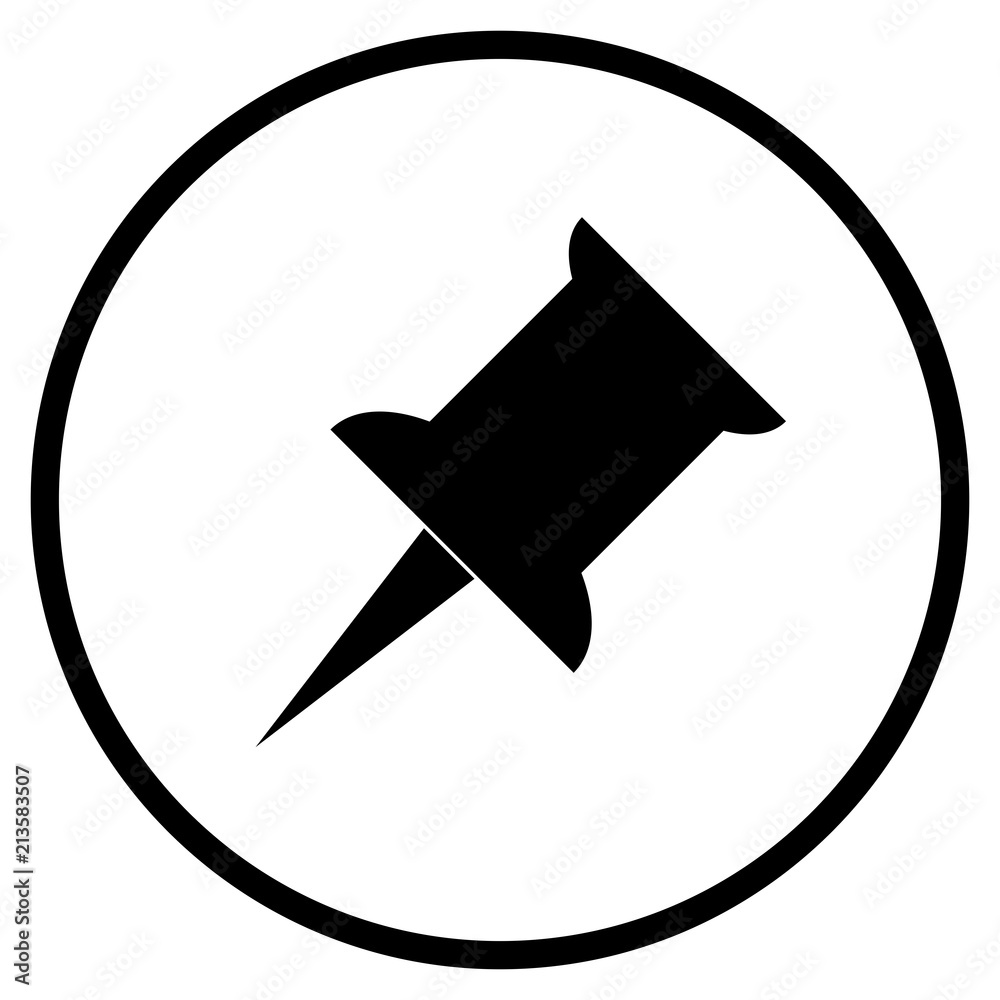 Pinnadel Icon im Kreis Stock-Illustration | Adobe Stock