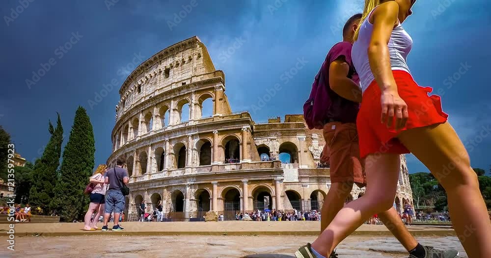 Stockvideo Colosseum in Rome City Center Timelapse UHD 4K. Rome ...