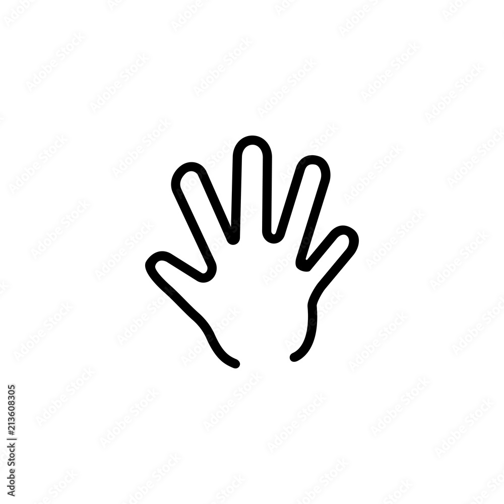 Human palm line icon. Hand, finger, sign. Gesturing concept. Can be ...