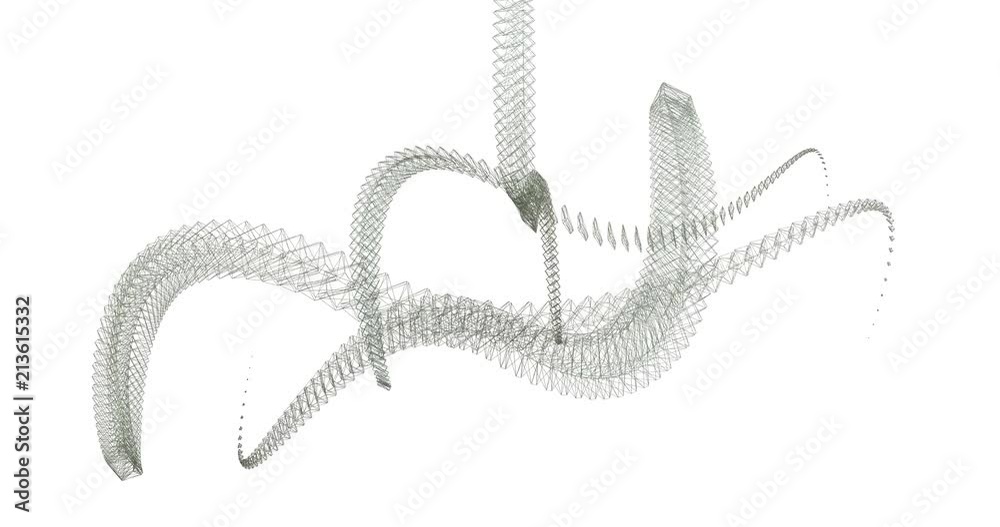 Abstract three-dimensional shapes made of polygonal elements in ...