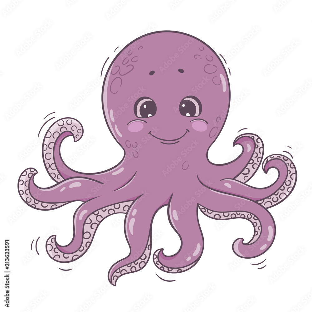 Cute Cartoon Octopus