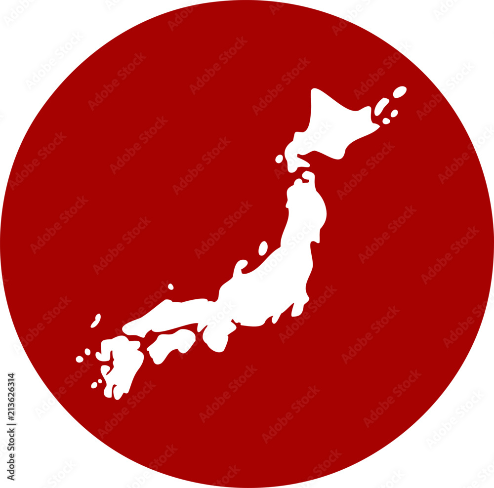 Japan Map Symbol Stock Vector | Adobe Stock