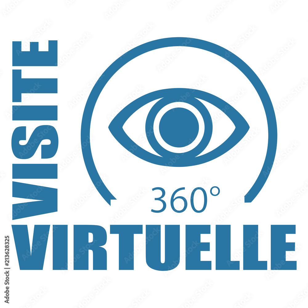 Logo visite virtuelle. Stock Vector | Adobe Stock