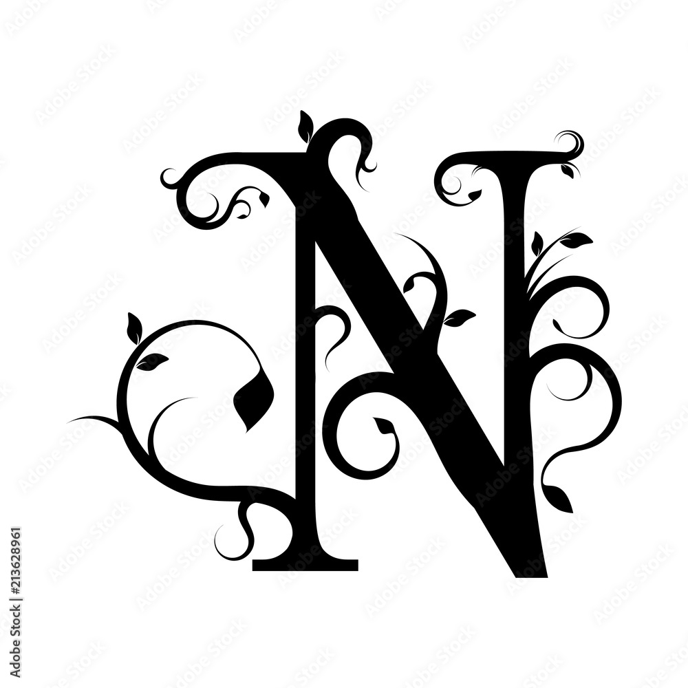Decorative Letter N