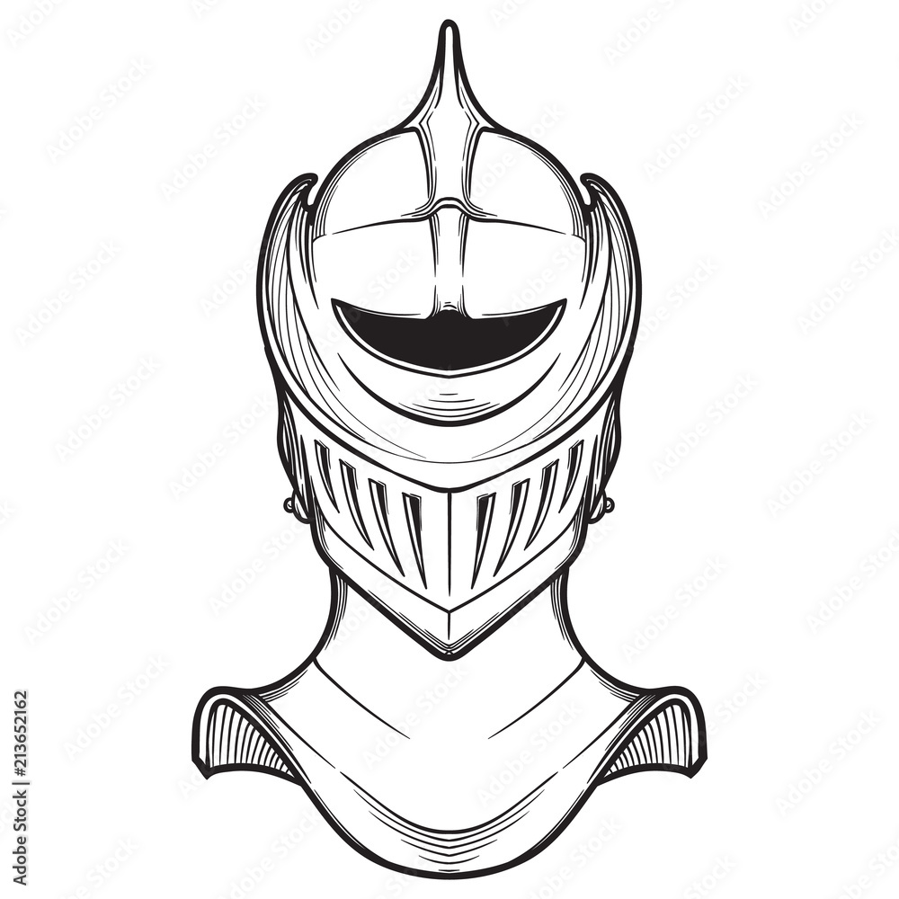 Late Medieval European helmet tipically worn by mounted knights on ...