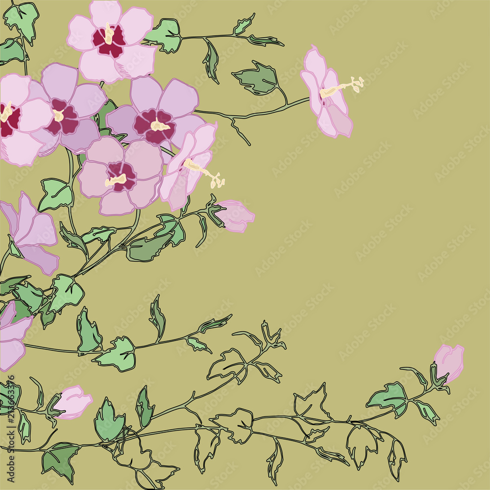 National flower of South Korea. Chinese rose. Forever blooming rose ...