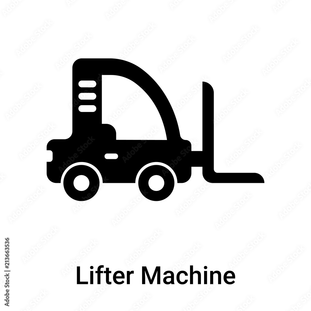 Lifter Machine icon vector sign and symbol isolated on white background ...