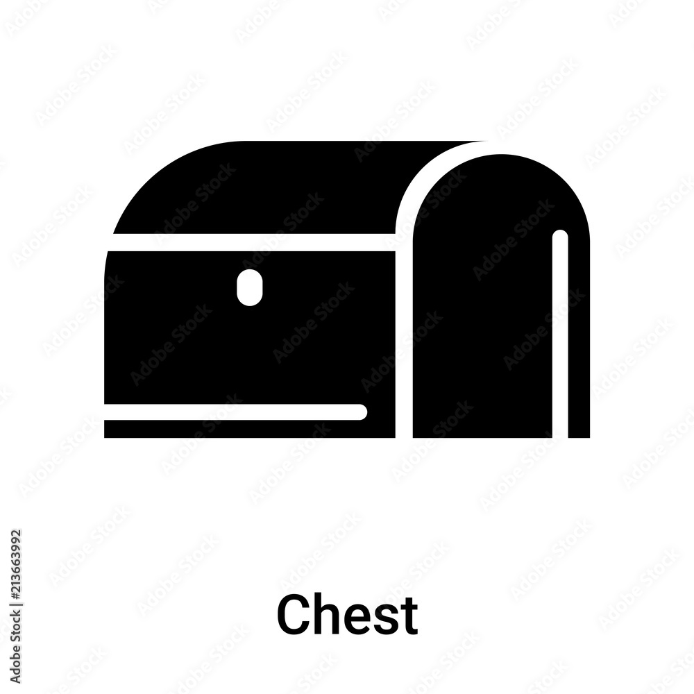 Chest icon vector sign and symbol isolated on white background, Chest ...