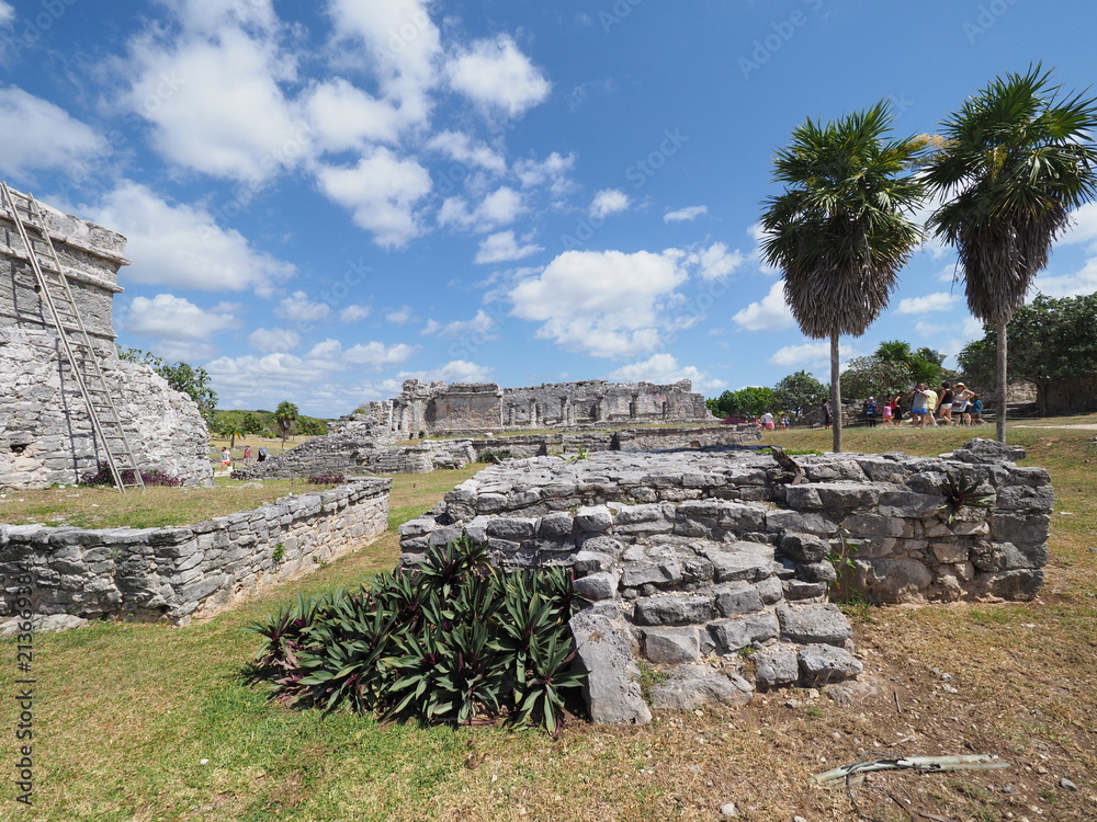 Amazing ruins of mayan temples at TULUM city at Mexico on ...