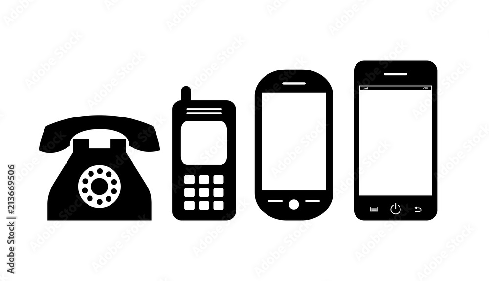 Phone evolution vector icon Stock Vector | Adobe Stock