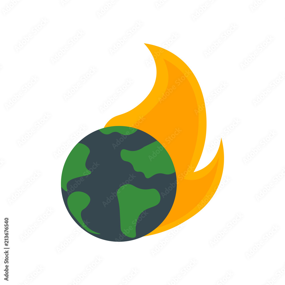 Global warming icon vector sign and symbol isolated on white background ...