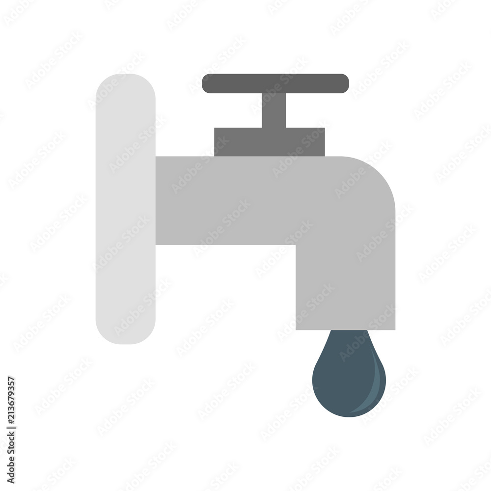 Faucet icon vector sign and symbol isolated on white background, Faucet ...