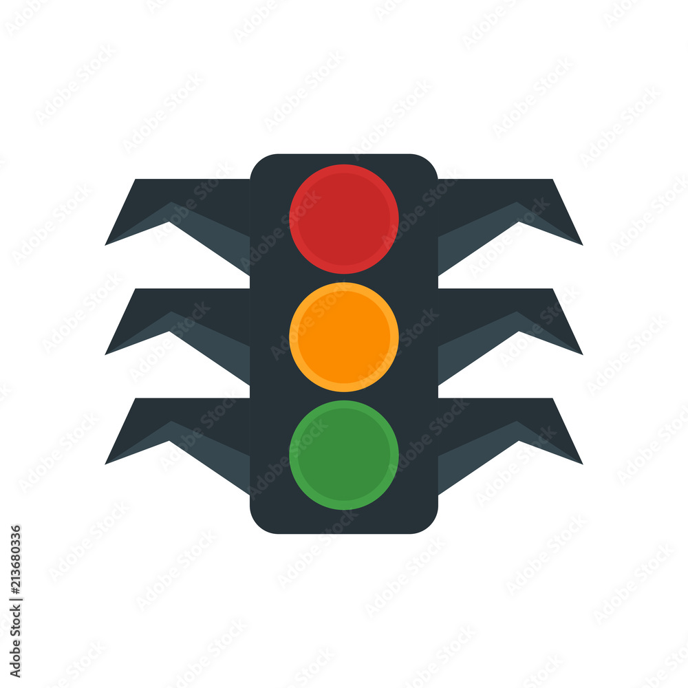 Traffic light icon vector sign and symbol isolated on white background ...